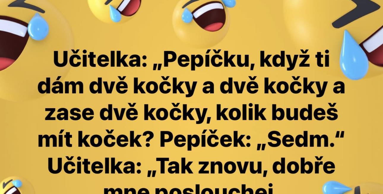 VTIP: Učitelka: „Pepíčku, když ti dám dvě kočky a dvě kočky... - Ifunny