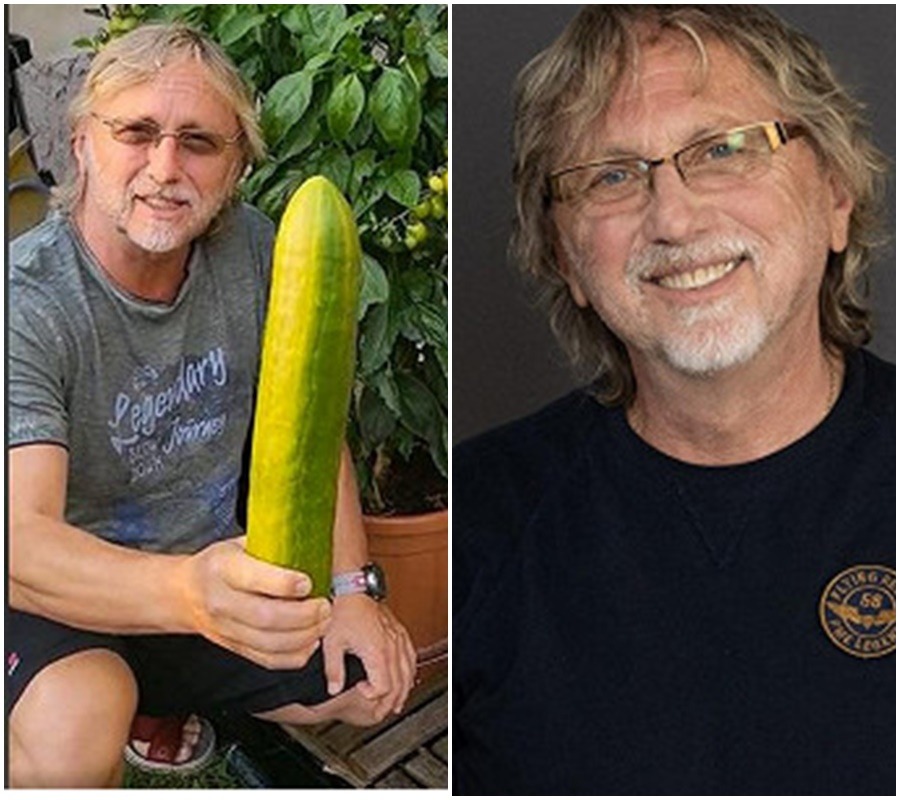 Skvělá úroda a obří okurka zpěváka Dalibora Jandy. Ten se pochlubil ...