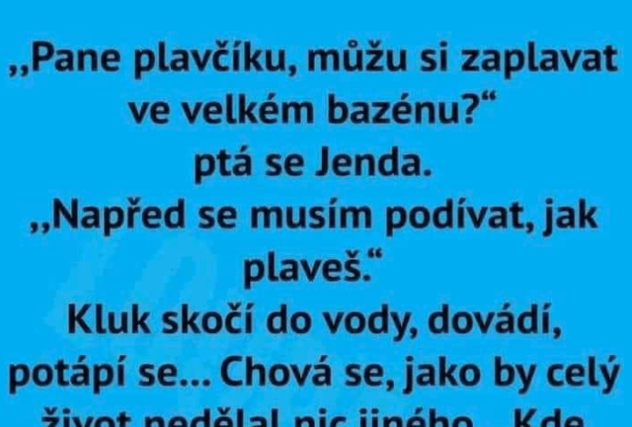 VTIP: ,,Pane plavčíku, můžu si zaplavat ve velkém bazénu?"................ :D - Ifunny